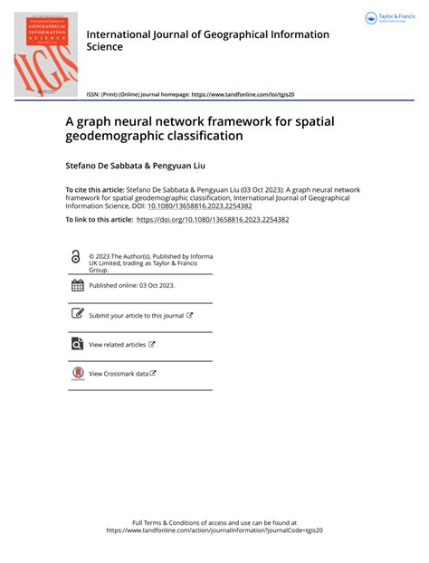 Pdf A Graph Neural Network Framework For Spatial Geodemographic