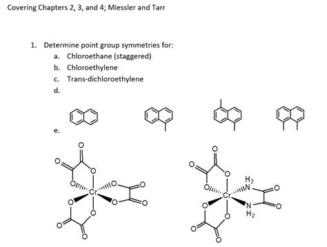 Solved Covering Chapters 2 3 And 4 Miessler And Tarr 1