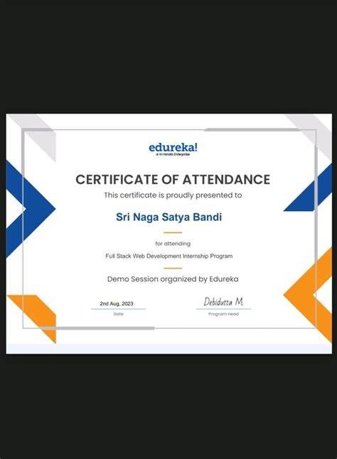 B Sri Naga Satya On Linkedin Edureka Fullstackdevelopment Mernstack Internship