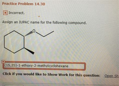 Solved Assign An IUPAC Name For The Following Compound Chegg Com