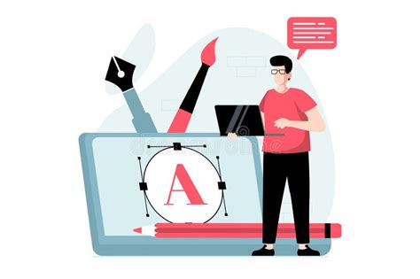 Ui And Ux Design Concept With People Scene In Flat Style Stock