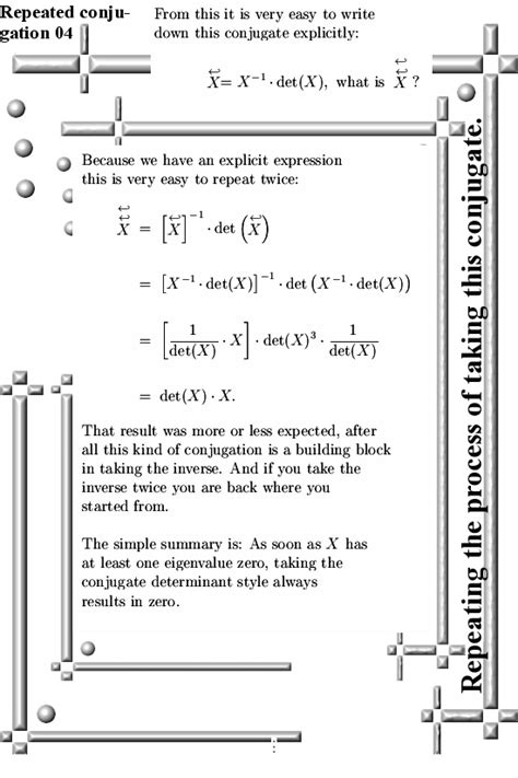 What Is The Repeated Conjugate ‘determinant Style Also Repeated Adjoint Matrix