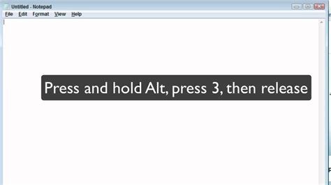 How To Enter Ascii Key Codes In Windows Youtube