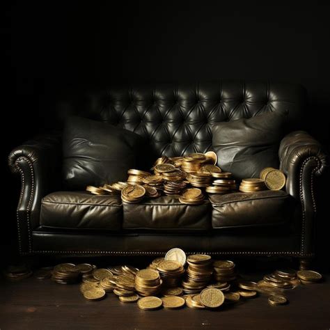 Premium Photo Coins In The Couch Cushions Savings Photo