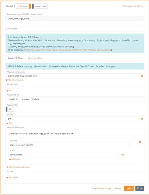 Foxids Docs Token Exchange