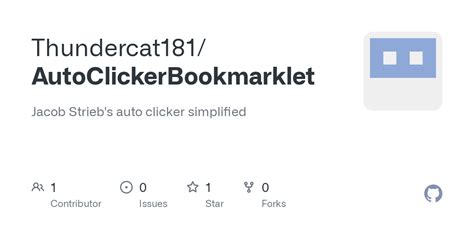 GitHub Thundercat AutoClickerBookmarklet Jacob Strieb S Auto Clicker Simplified
