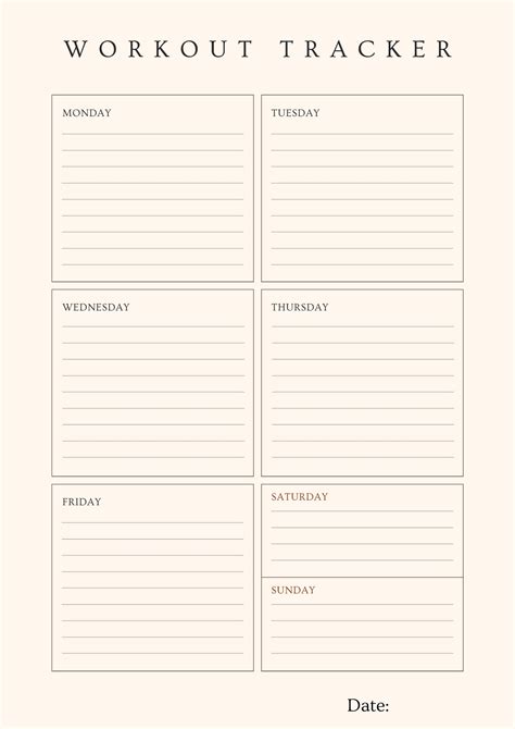 Try These Free And Unique Workout Tracker Templates Gym Girls Who Lift