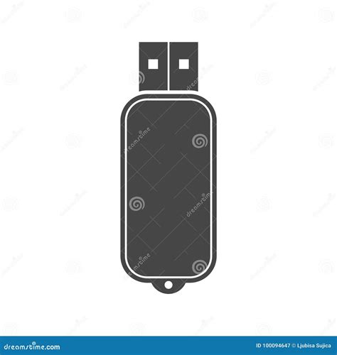 Usb Flash Memory Icon Stock Vector Illustration Of Connection 100094647
