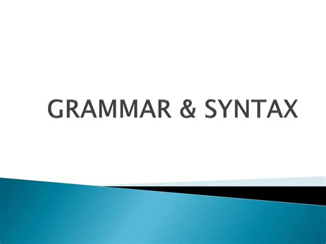 Solution Grammar Syntax Studypool