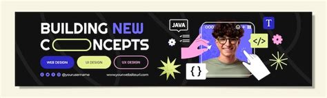 Free Vector Flat Design Web Designer Linkedin Banner