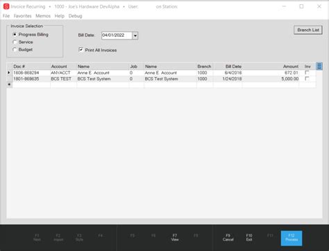 Utilities Point Of Sale Utilities Invoice Recurring