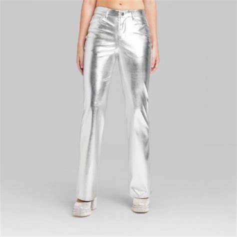 Wild Fable Jeans Wild Fable Womens Highrise Metallic Flare Pants