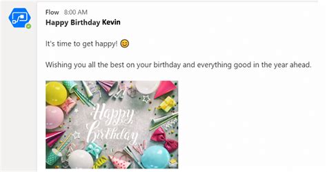 birthday wishes — microsoft power automate by swathy mothilal medium