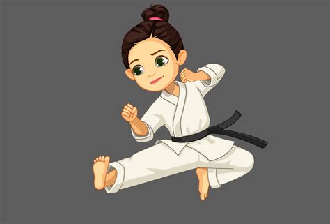 Girl Doing Karate Drawing At Lindsay Johnson Blog