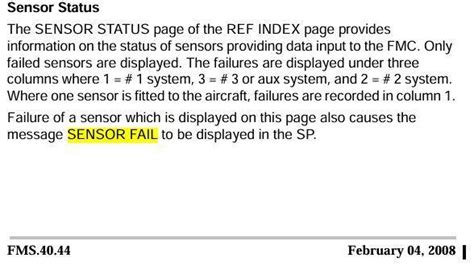 Sensor Status Page In Fms Md 11f And Md 11p By Rotate X Plane Org Forum