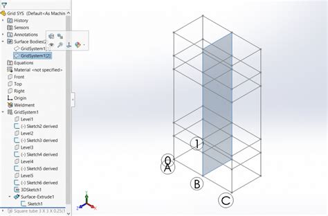 Creating Frameworks Using A SOLIDWORKS Grid System