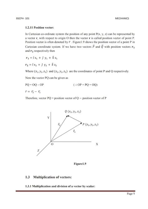Bsc Physics Mechanics Vector Studocu