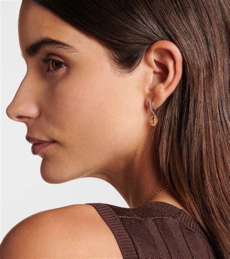Resilience Mini 18kt Yellow And White Gold Single Earring With Diamonds