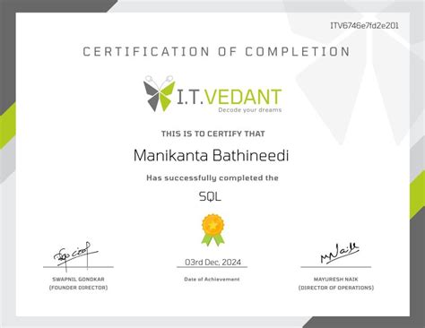 manikanta bathineedi on linkedin i m certified in sql which shows