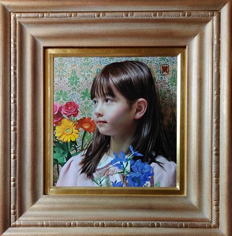 福田宏樹 新作 花と少女 Maika Viii Art Renewal Center 米国 準会員 Associate Living Master承認人物画｜売買されたオークション情報