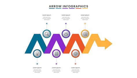 Premium Vector Arrows Workflow Business Infographic Suitable For Business Presentation