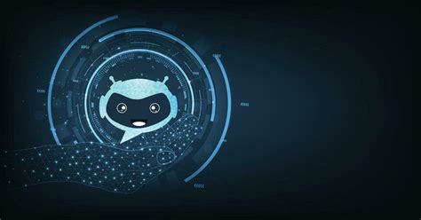 Online Robot Chatbot Head Icon Style Vector Illustration On Dark Blue Background 27742660