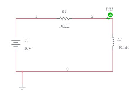 Simple RL Circuit Multisim Live