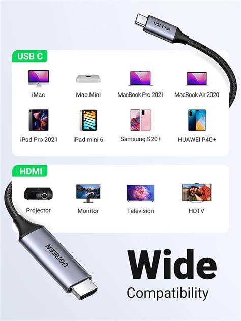 UGREEN USB C To HDMI Cable 1 5M SweetLoot PC