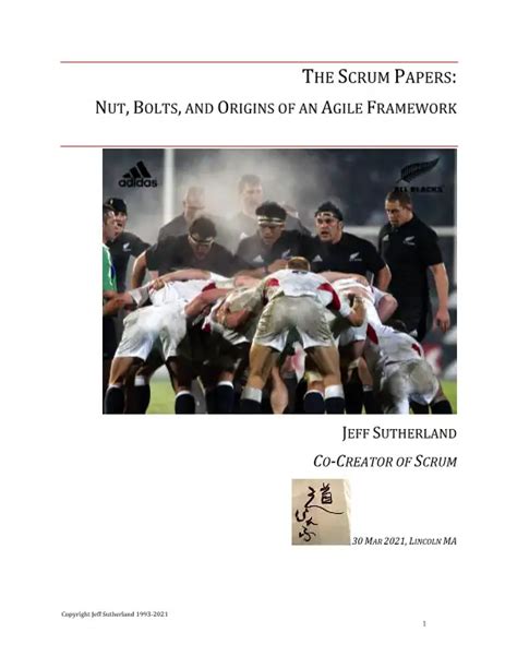 The Scrum Papers Nut Bolts And Origins Of An Agile Framework Docslib