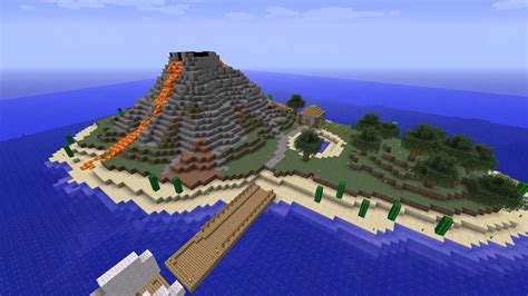 How To Make A Volcano In Minecraft Youtube