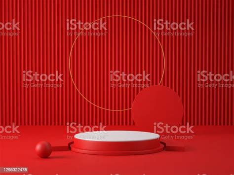 기하학적 모양의 3d 렌더링 스튜디오 바닥에 연단 제품 프레젠테이션을 위한 플랫폼 배경 모의 최소한의 디자인의 추상 적 구성 0명에 대한 스톡 사진 및 기타 이미지 Istock