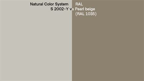 Natural Color System S 2002 Y Vs Ral Pearl Beige Ral 1035 Side By