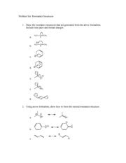 Resonance Structures Problem Set Resonance Structures 1 Draw The Resonance Structures That