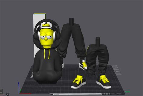 Urban Vibes Bart Simpson Blacked Out Drip Free 3d Print Model Makerworld