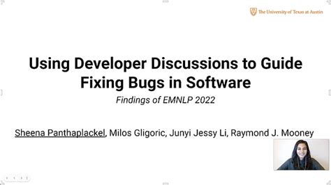 Underline Using Developer Discussions To Guide Fixing Bugs In Software