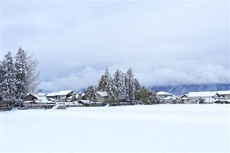 白い安曇野 北の安曇野 小さな庭