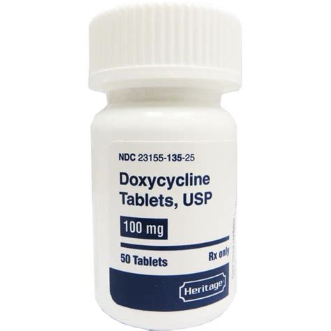 Doxycycline Monohydrate 100mg Per Tablet