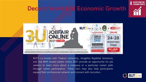 Ruts Sdgs 8 Decent Work And Economic Growth Year 2021