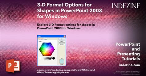 3 D Format Options For Shapes In Powerpoint 2003 For Windows