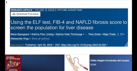 Pechakucha Presentation Using The Elf Test Fib 4 And Nafld Fibrosis Score