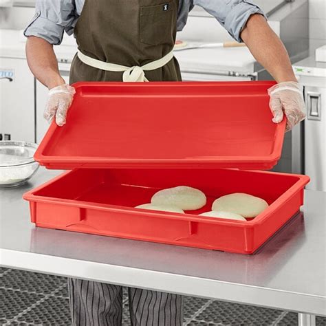 Bakers Lane 18 X 26 Red Heavy Duty Polypropylene Dough Proofing Box Lid