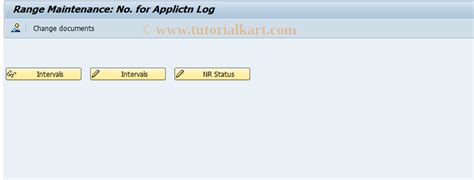 Acac Aceps Appllog Sap Tcode Number Range Maintenance Aceappllog