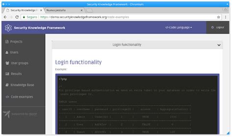 Owasp Security Knowledge Framework An Expert System Application That Uses Owasp Application