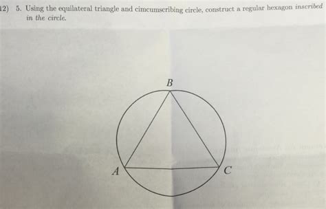 Solved Using The Equilateral Triangle And Cimcumscribing