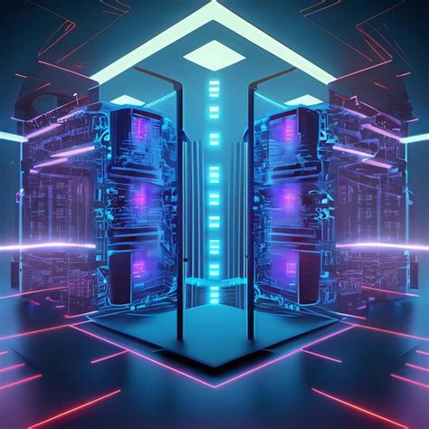 Premium Ai Image Futuristic Computer And Cpu Chip Of Motherboard Power Or Server Machine