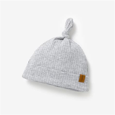 Organic Cotton Rib Beanie Light Grey