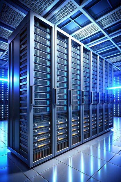 Isometric Server Design On Background For Modern And Efficient Data Management Solutions