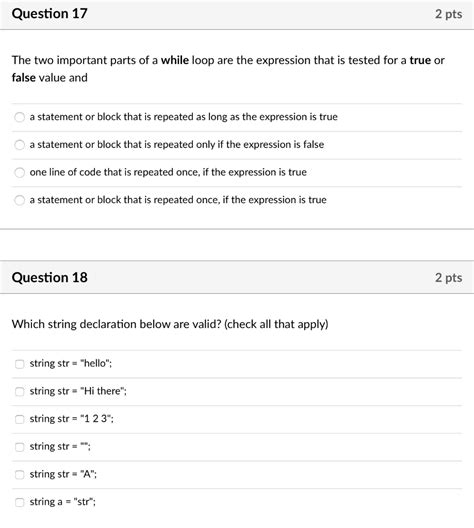 Solved Question 16 2 Pts What Is The Output Of The Following