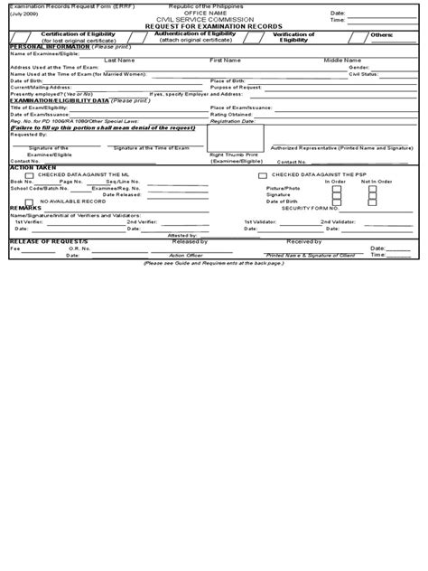 Csc Errf Form Identity Document Authentication