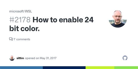 How To Enable 24 Bit Color · Issue 2178 · Microsoftwsl · Github